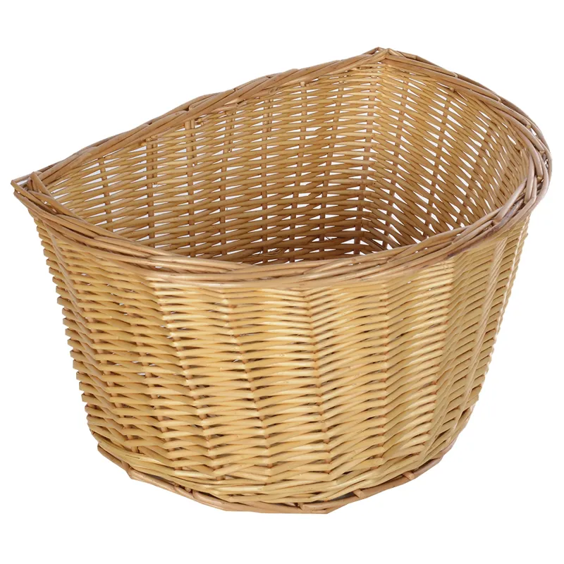 Oxford D Shape Full Wicker Cane Basket - Brown - 20 inch