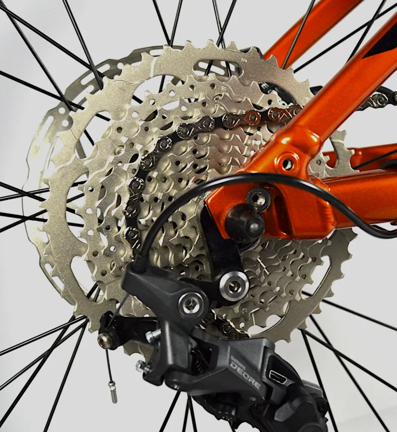 Nearly New 2022 Giant Stance E+ 2 29er Electric Full Suspension MTB Medium Amber Glow