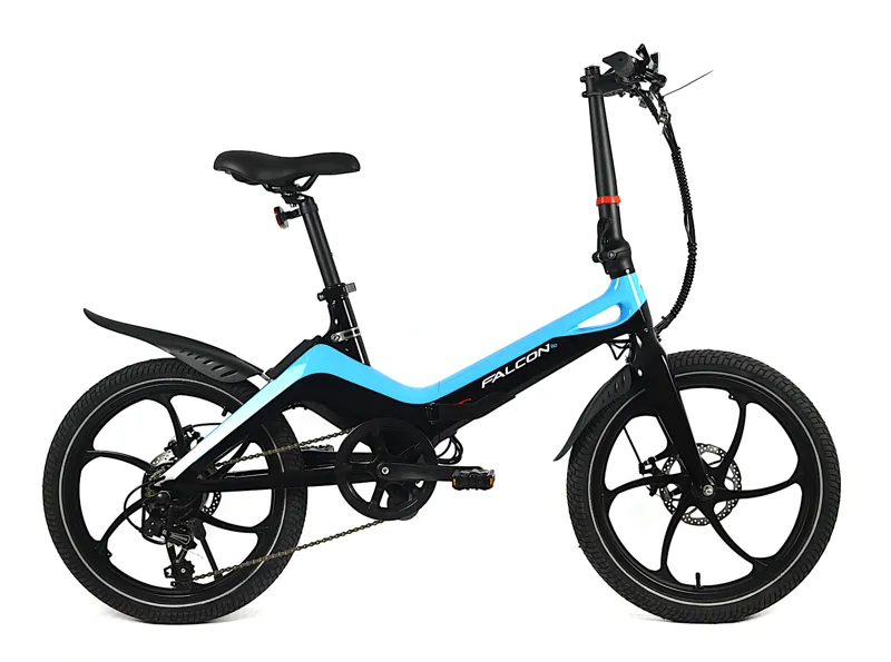 Ex Demo Falcon Flo 2022 Electric Folding Bike - Black/Blue