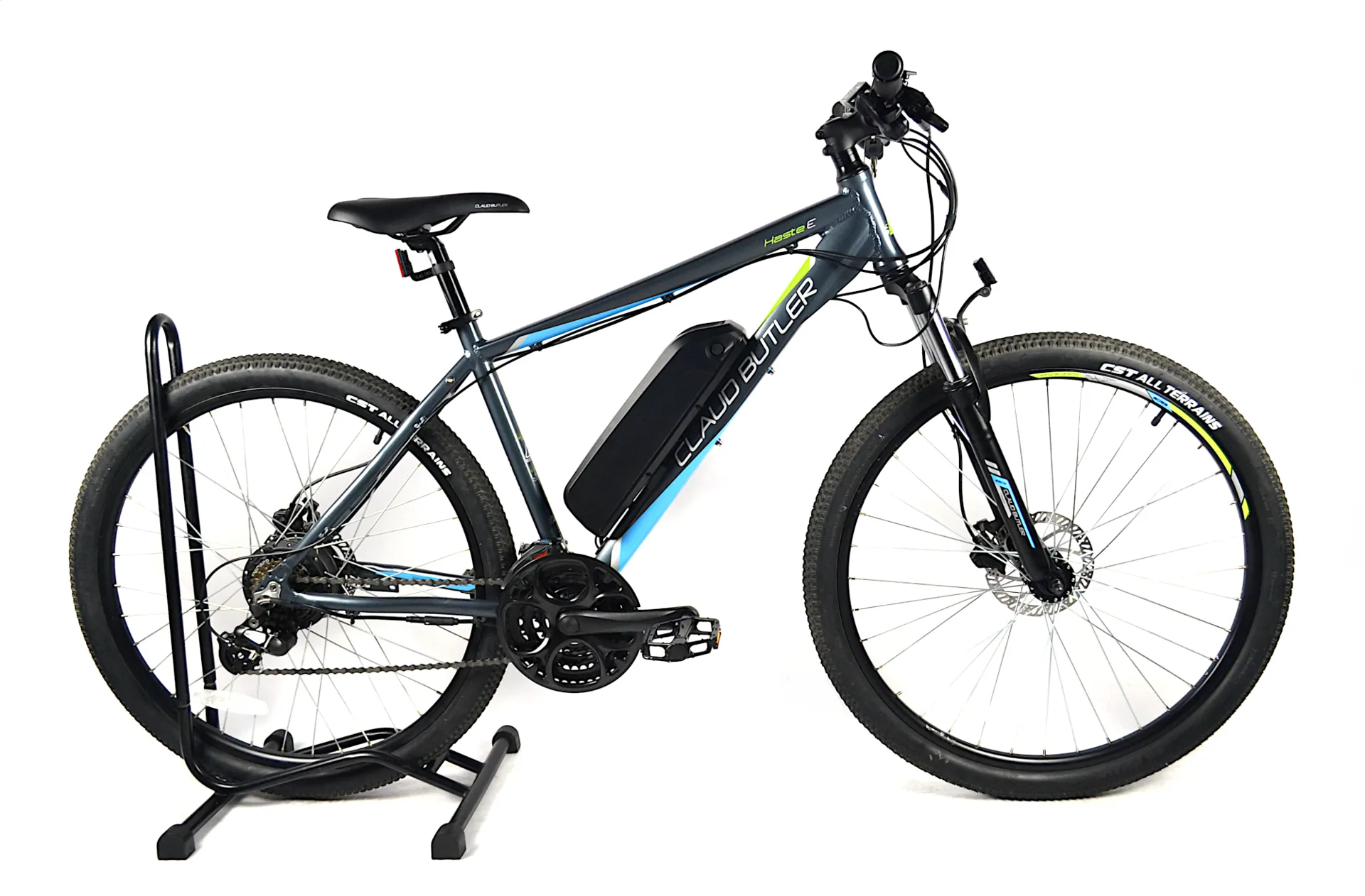 Ex Demo 2022 Claud Butler Haste E 27.5 Electric MTB Grey/Blue 18 inch