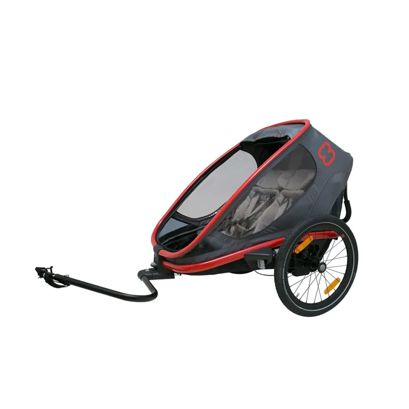 Hamax Outback Reclining Twin Child Trailer Red Charcoal