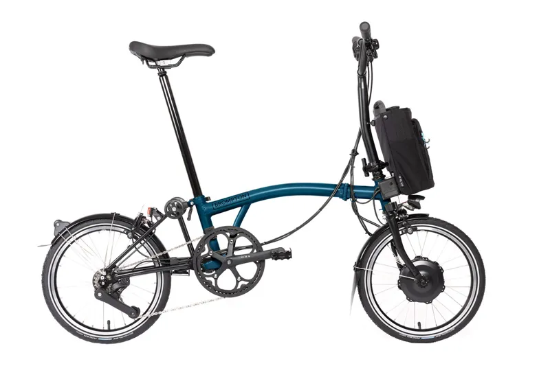 Brompton M4L C-Line 2024 Electric Folding Bike - Ocean Blue