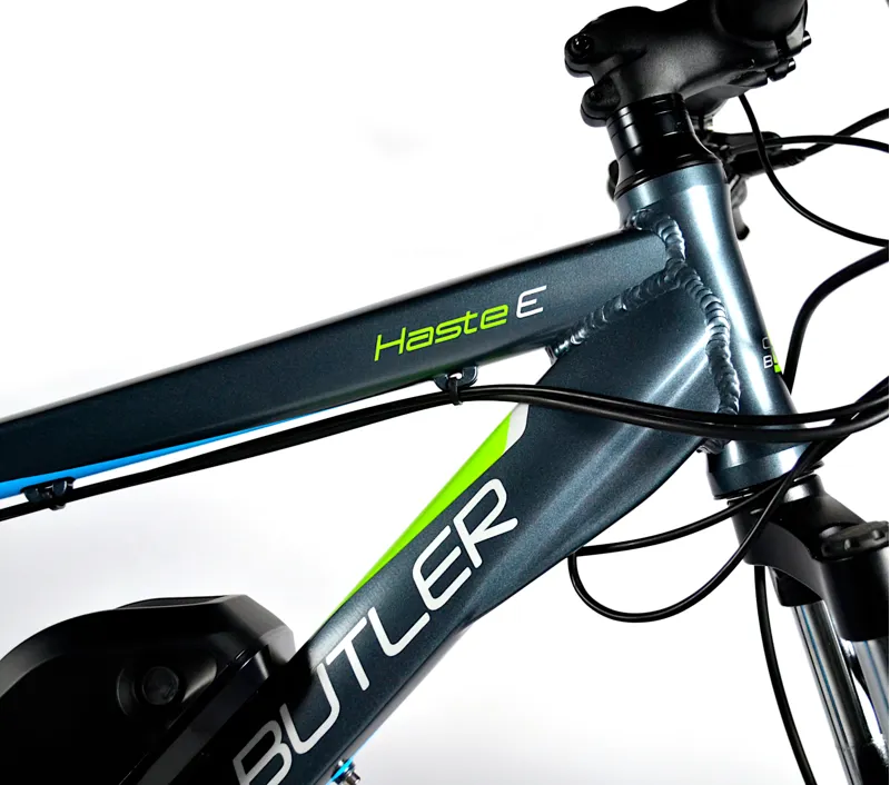 Nearly New 2022 Claud Butler Haste E 27.5 Electric MTB 18 inch Grey/Blue