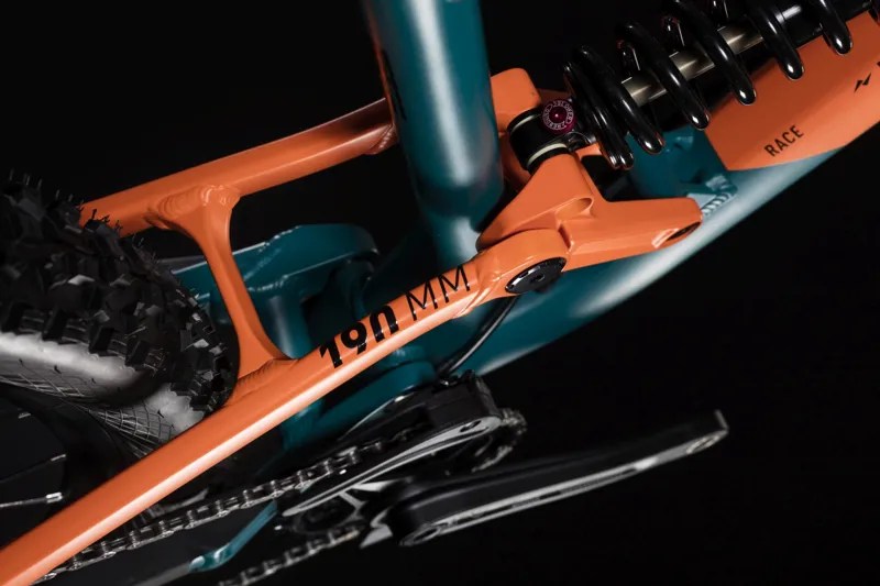 Cube Hanzz 190 Race 27.5 2019 DH Full Sus MTB Bike - Pinetree/Orange