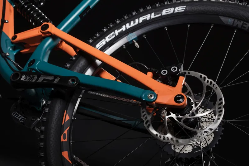 Cube Hanzz 190 Race 27.5 2019 DH Full Sus MTB Bike - Pinetree/Orange