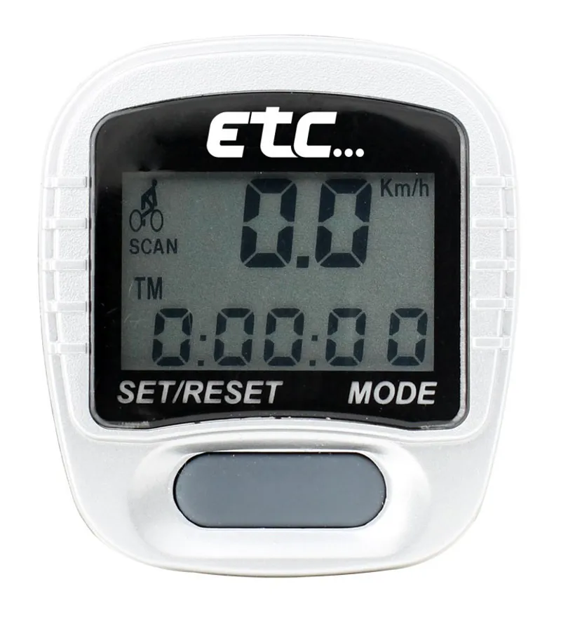 ETC Mach 1 Cycle Computer Wired - Silver - 6 Function