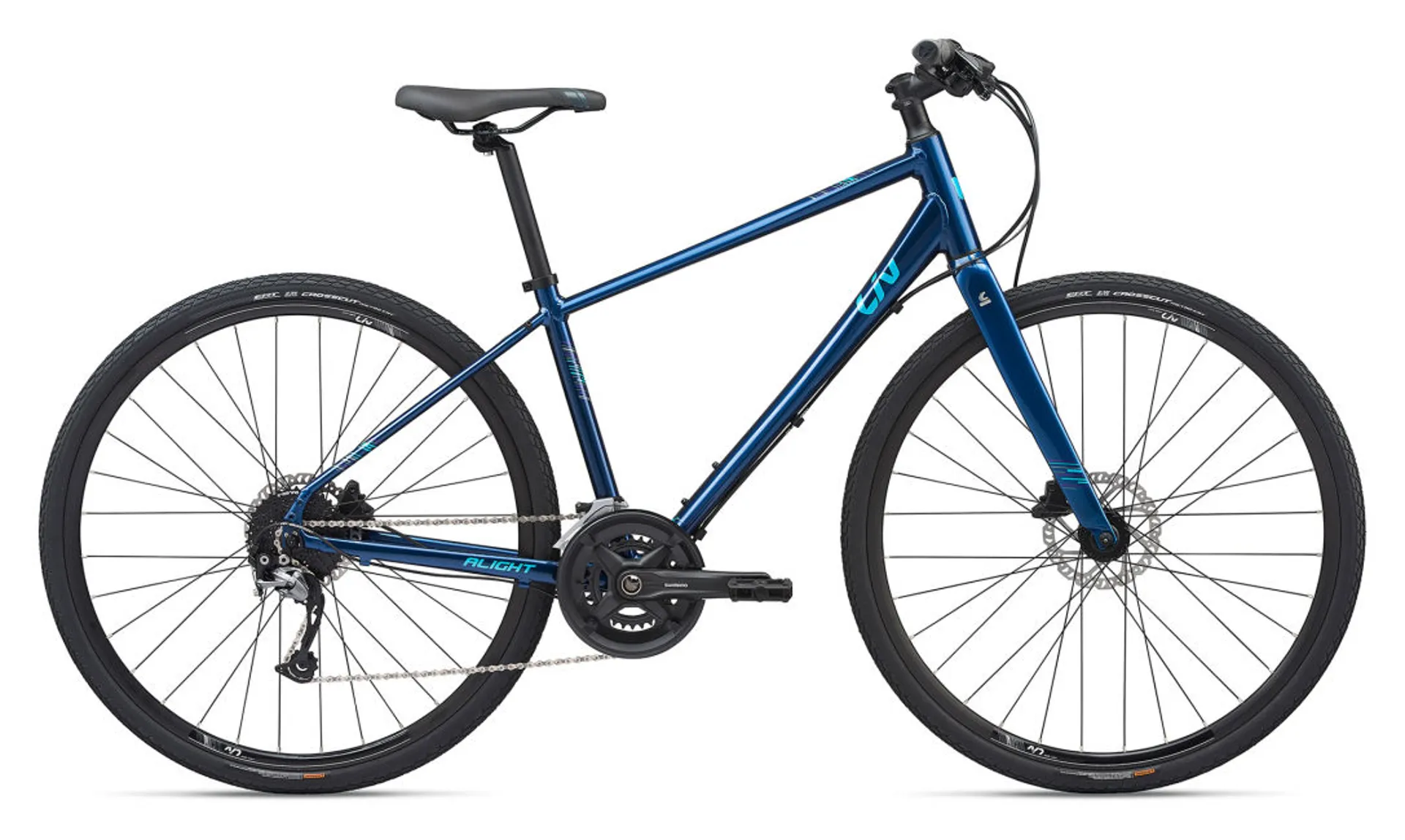 Liv Alight 1 Disc Womens 2020 Hybrid Bike - Gloss True Blue