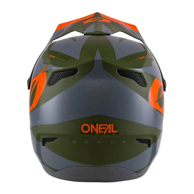 Oneal Sonus Full Face Helmet - Grey/Olive/Orange