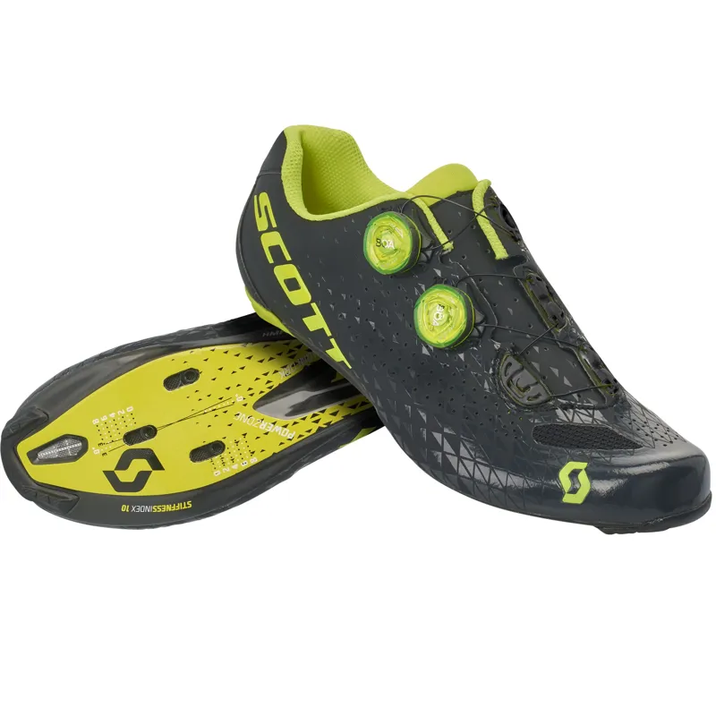Scott Road RC Road Shoes Matt Black Sulphur Yellow