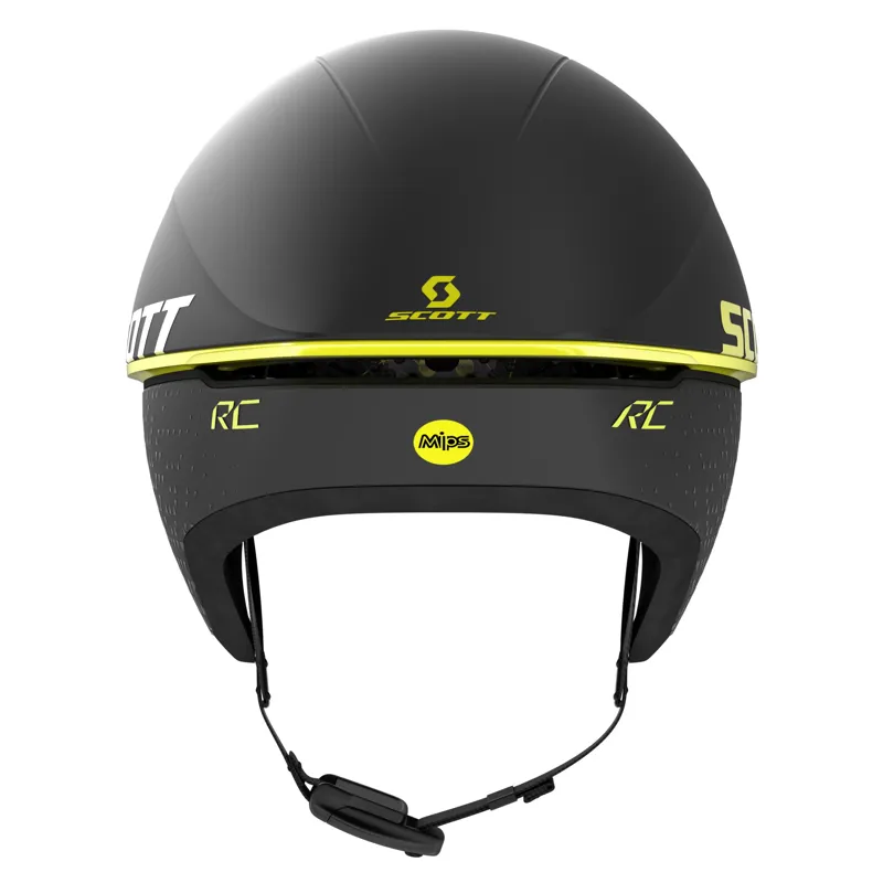 Scott Split Plus MIPS Aero Road Helmet - Black/Radium Yellow