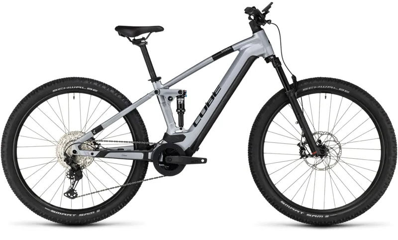 Cube Stereo Hybrid 120 Race 750 2024 Electric MTB Polarsilver Black