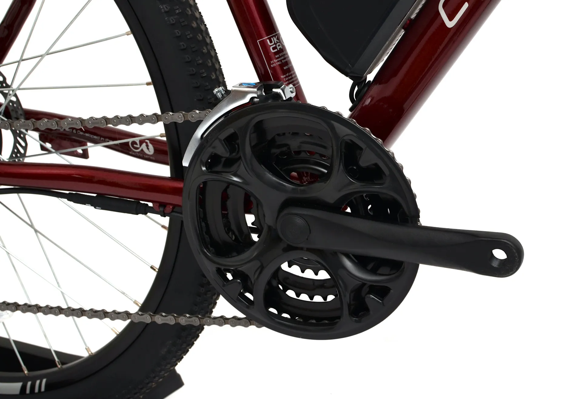 Nearly New Claud Butler Haste E 27.5 2023 Electric MTB - Red - 18 inch