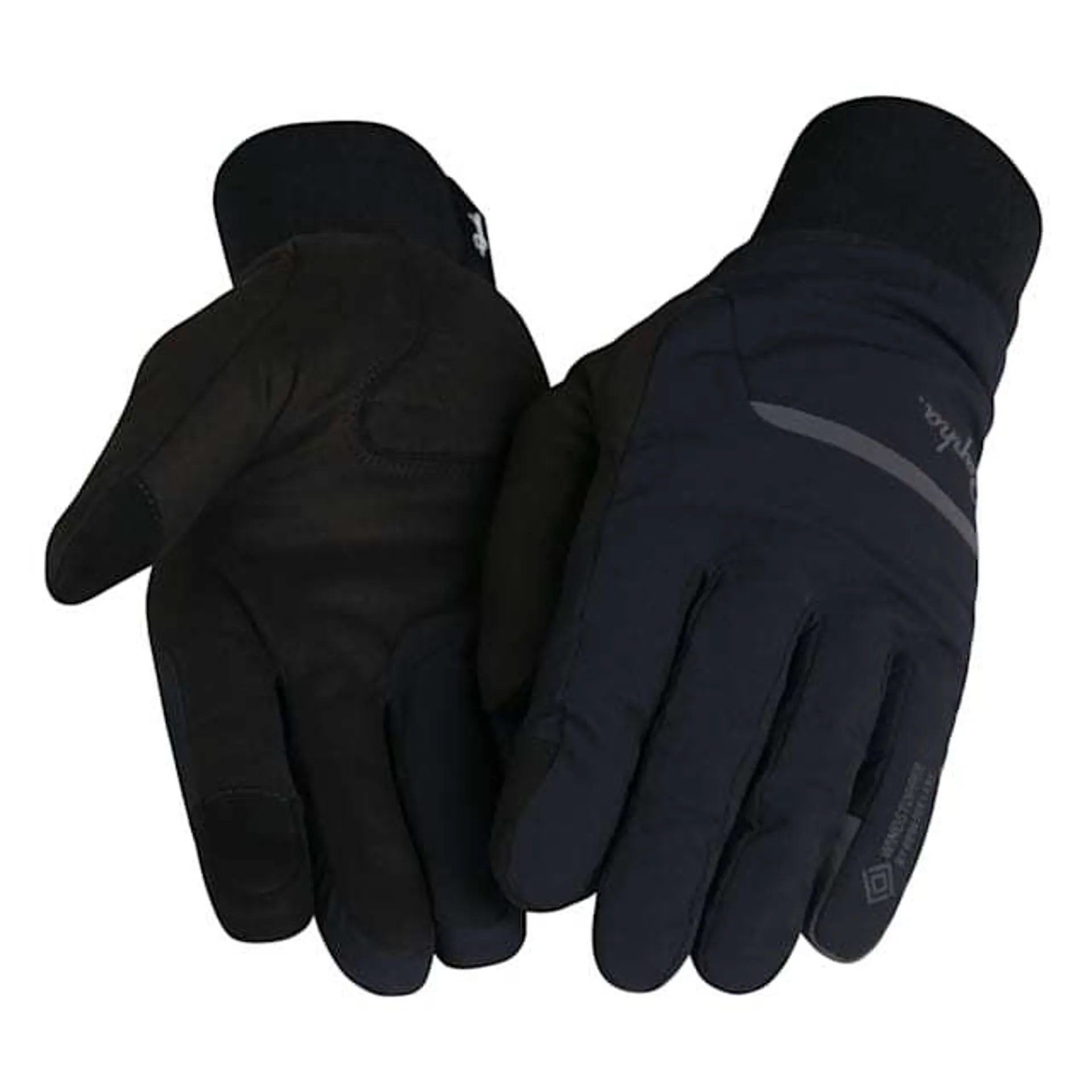 Rapha Windstopper Insulated Long Finger Gloves - Black/Grey Reflective