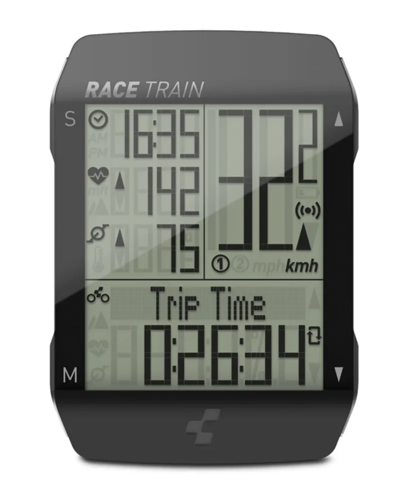 Cube Race Train Cycle Computer - Black