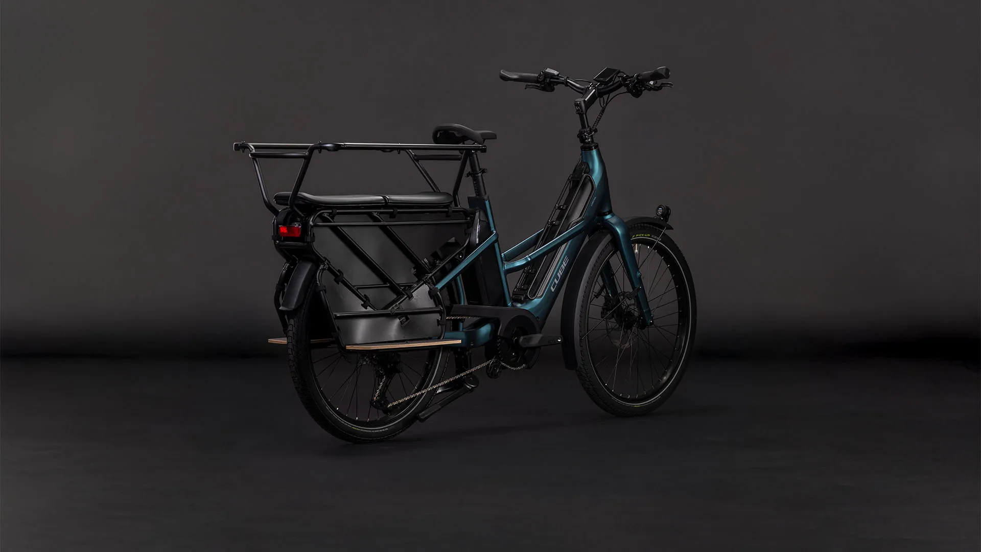 Cube Longtail Hybrid 800wh 2026 Electric Hybrid Bike - Royalgreen/Black
