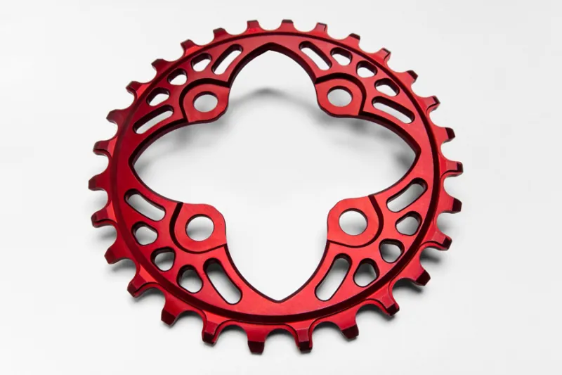absoluteBLACK Round 104BCD Narrow/Wide Chainring - Red - 34T 104BCD