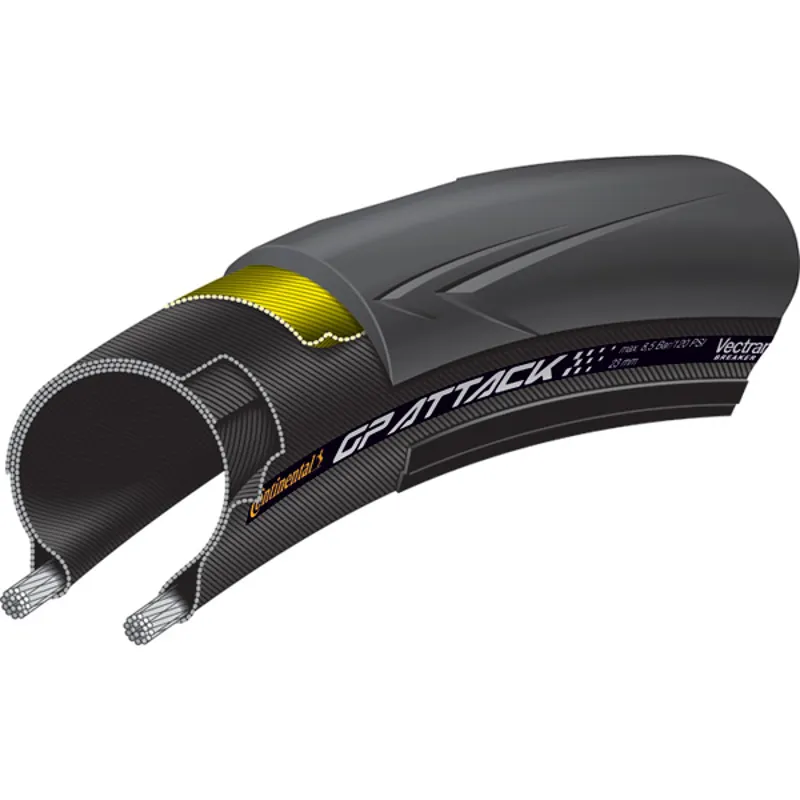 Continental Grand Prix Attack III Front Black Chili Vectran - 700x23c ...